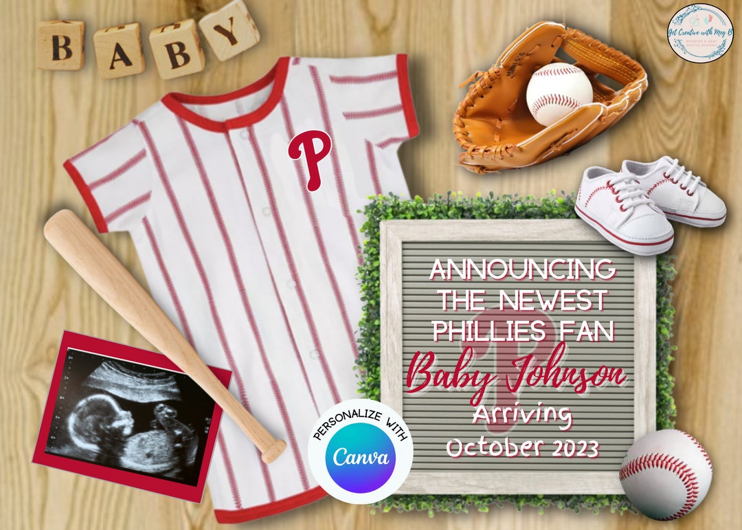 Baseball Pregnancy Digital Announcement, Philadelphia Baseball ...