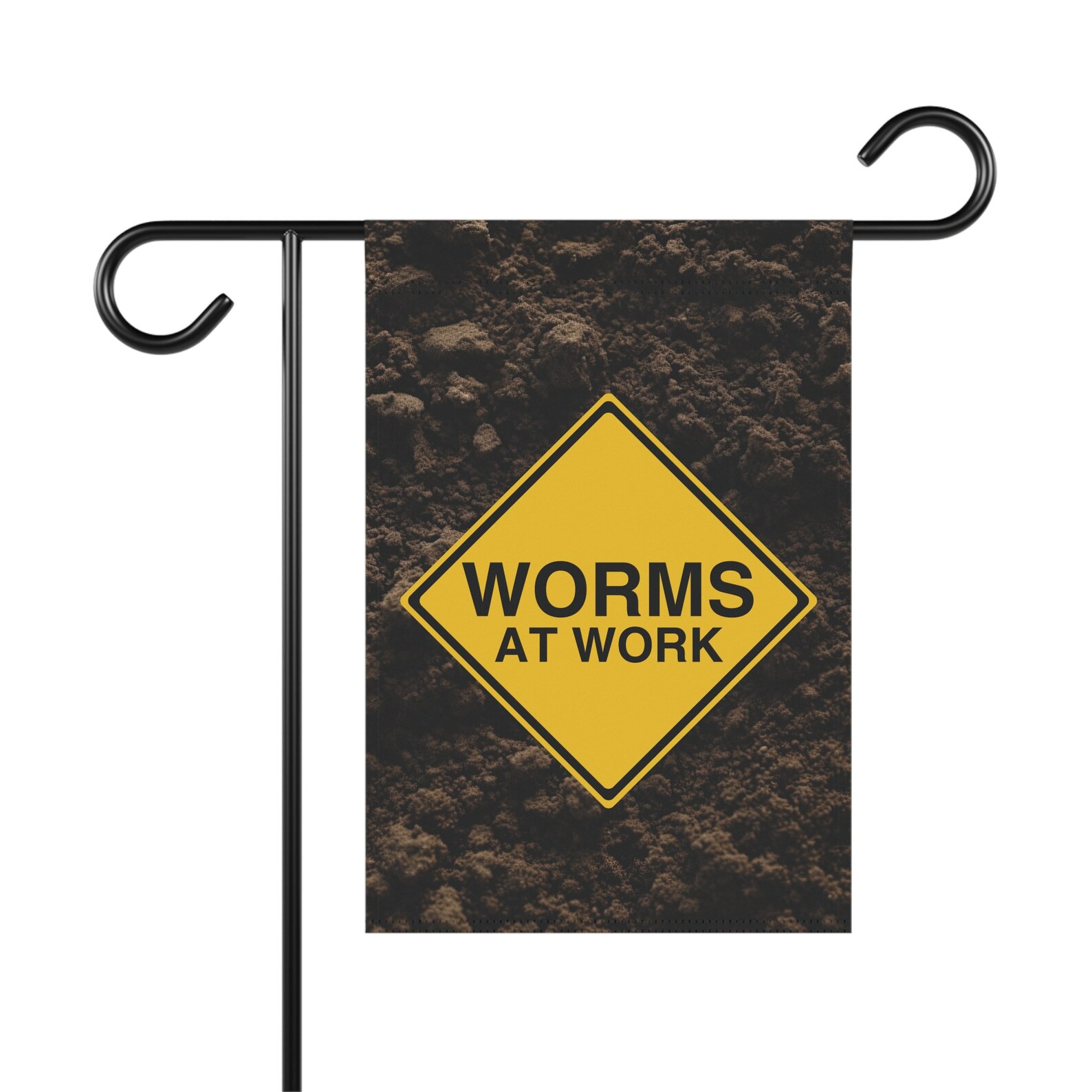 Vermicompost Garden Flag | Gift for Worm Mom Farmer | Funny Worms at ...