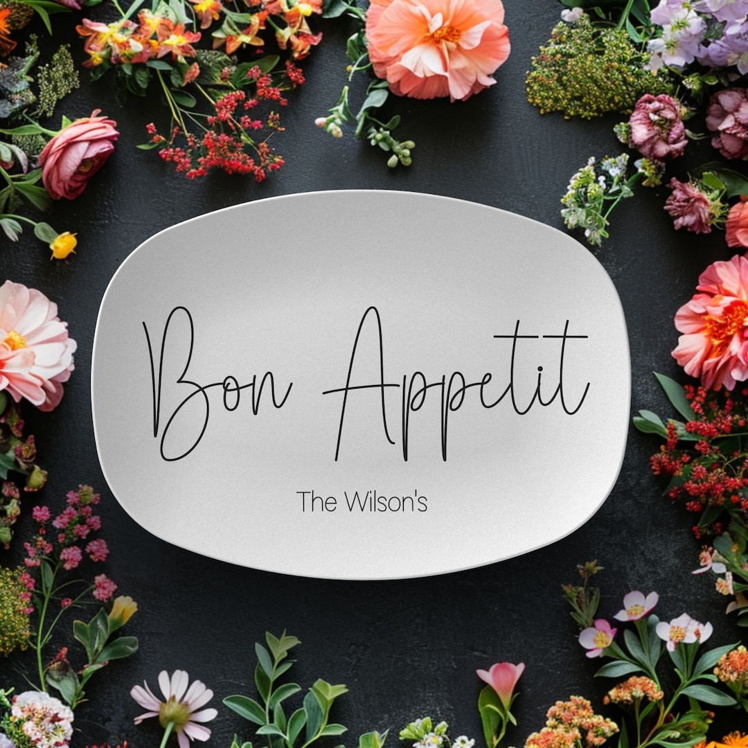 Personalized Platter With Custom Family Name, Oval Serving Dish for ...