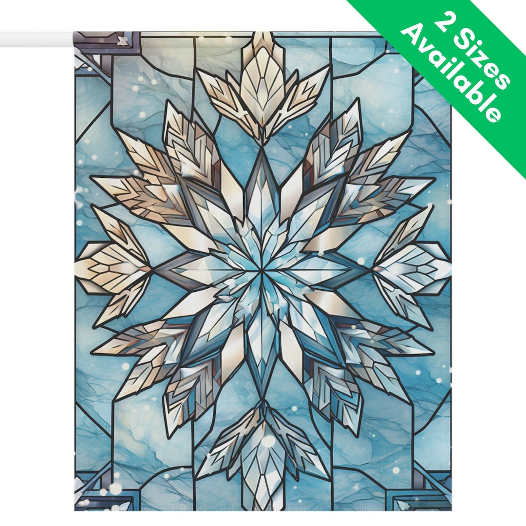 Winter Snowflake Garden Flag Gift, Christmas Snowflake House Flag ...