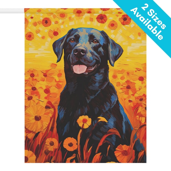Black Lab House Flag - Etsy