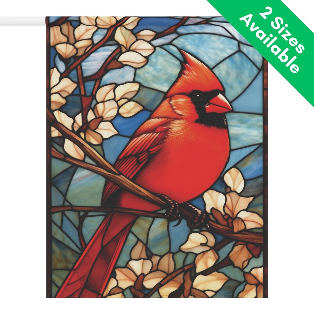 Winter Cardinal Garden Flag Gift, Red Christmas Cardinal House Flag ...