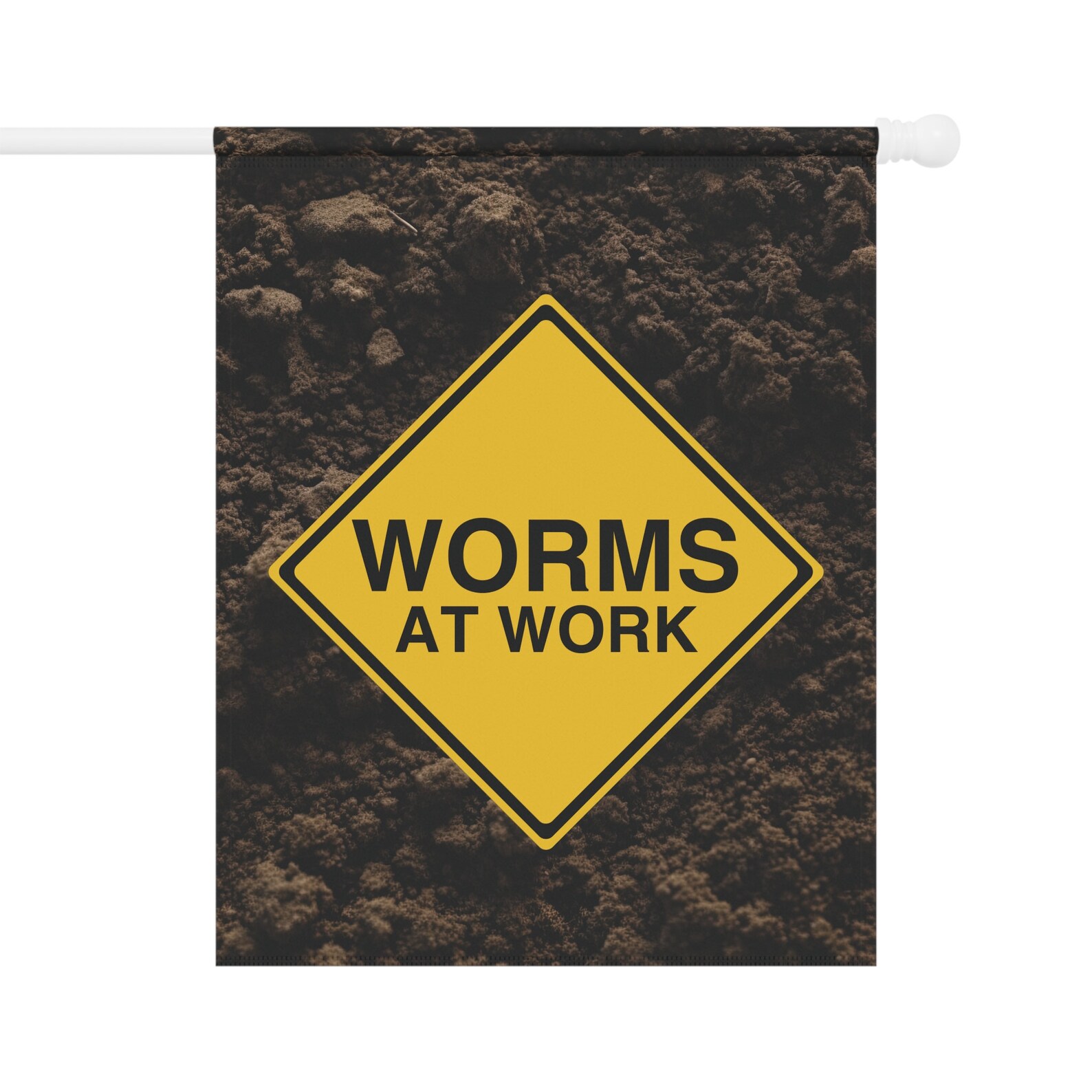 Vermicompost Garden Flag | Gift for Worm Mom Farmer | Funny Worms at ...