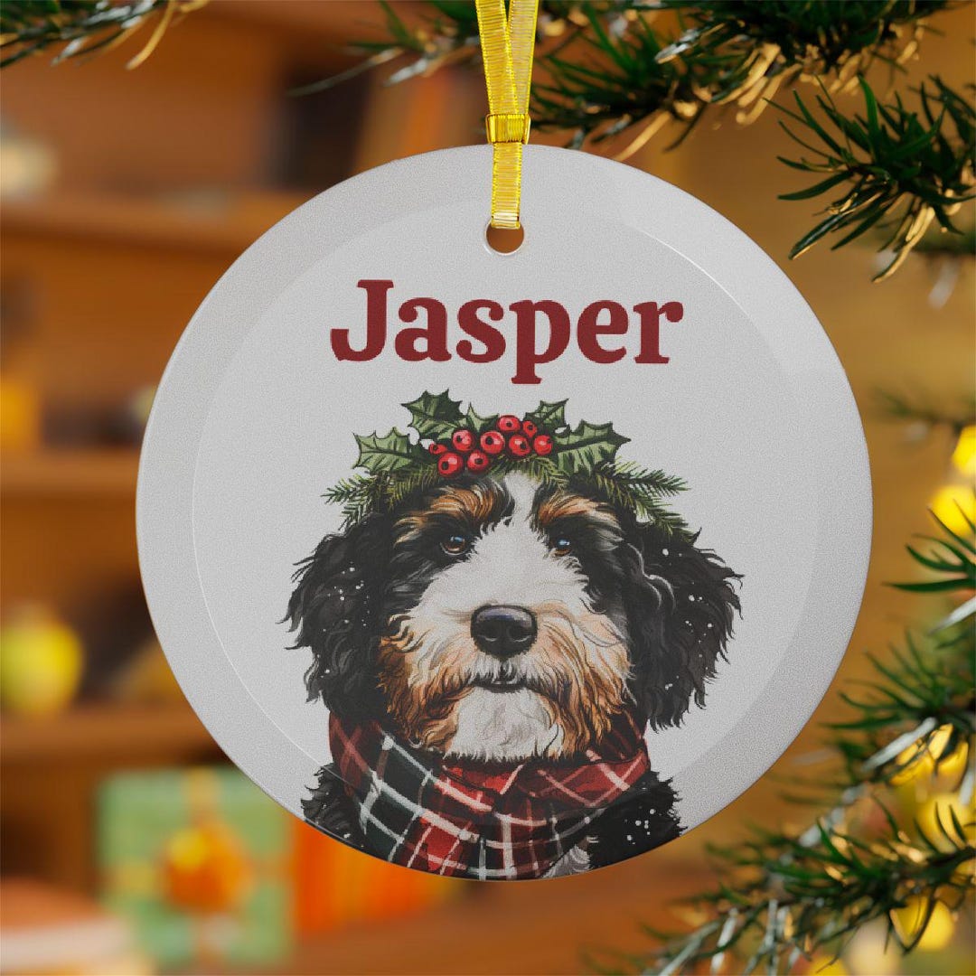 Bernedoodle Christmas Ornament Personalized Doodle Lover Gift, Acrylic ...