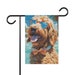 Tan Goldendoodle Winter Garden Flag Gift, Scarf Wearing Apricot ...
