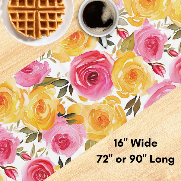 Yellow Rose Table Runner - Etsy