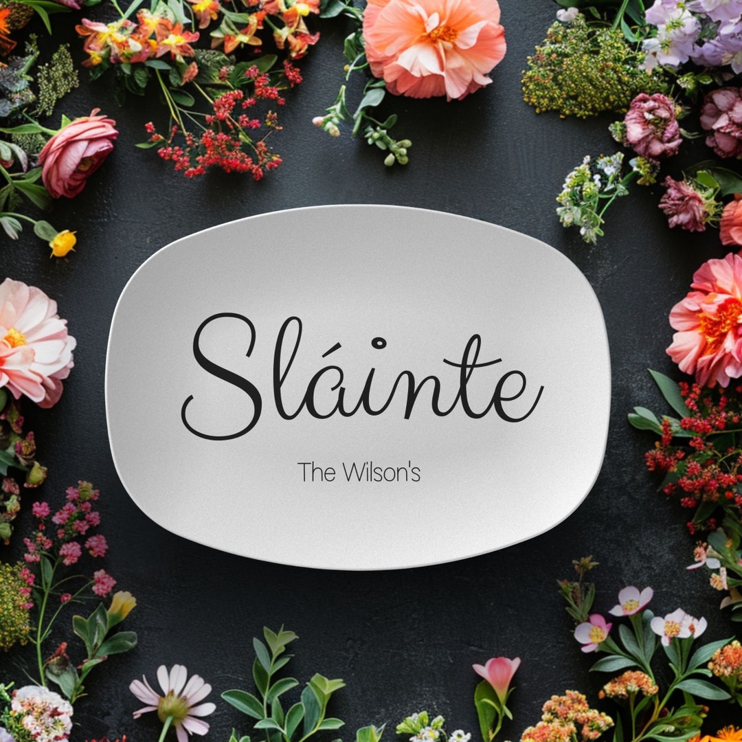 Personalized Platter With Custom Family Name, Oval Serving Dish for ...