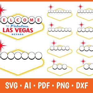 Las Vegas Sign Blank: Cutting Files SVG, PNG, PDF (digital Download) - Etsy