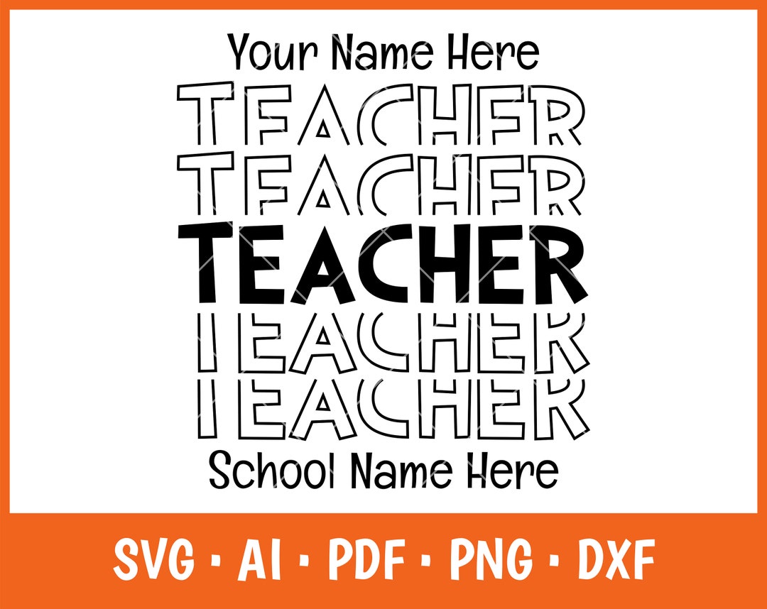 Teacher Echo Svg, Back to School Svg, Teacher Svg, Digital Cut File ...