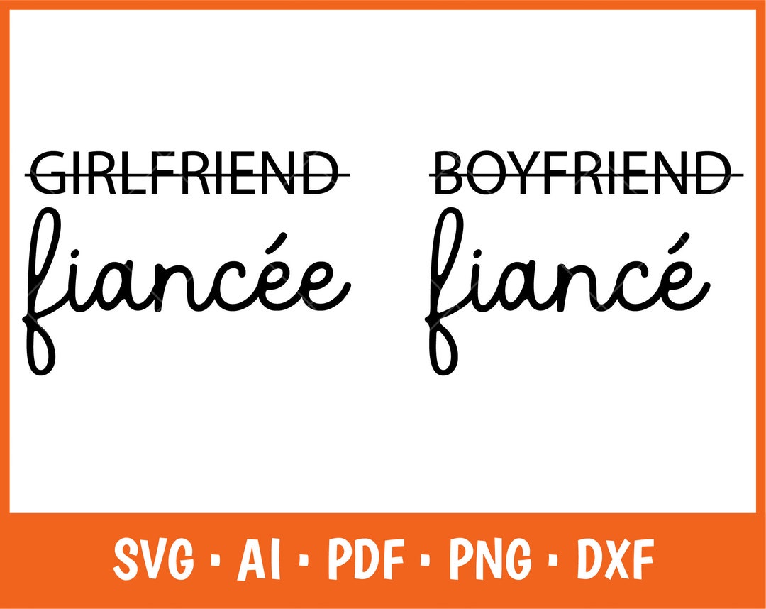 Fiancé Fiancée Svg, Girlfriend Boyfriend Strikethrough Svg, Hand ...