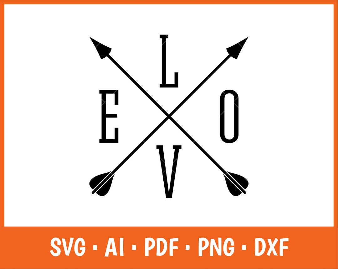 Love Valentine Svg, Love Arrow Svg, Valentines Day Svg, Valentine Sign ...