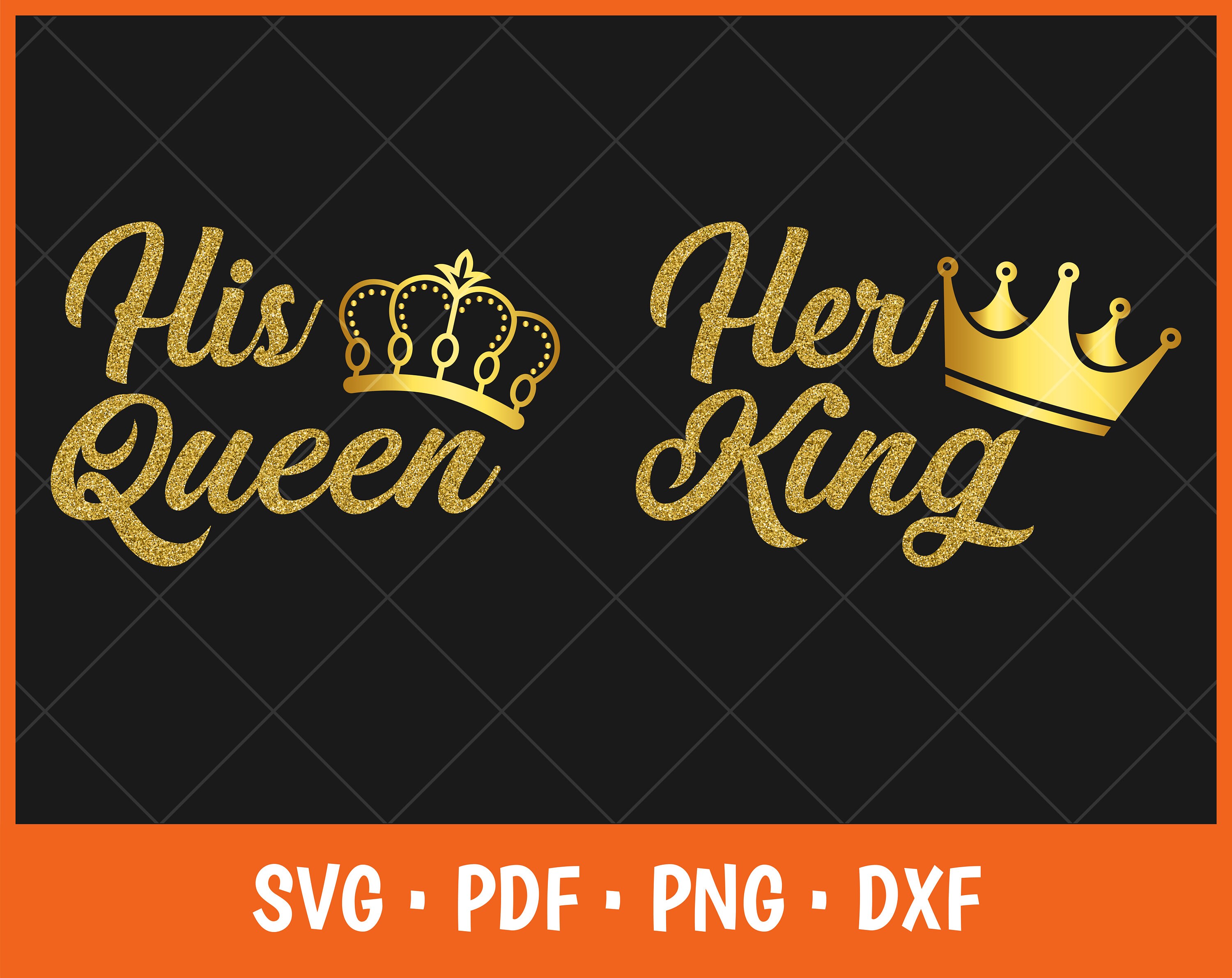 His Queen Her King Svg Husband and Wife Svg King and Queen - Etsy
