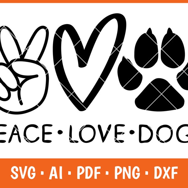 Peace Sign Paw Print Svg - Etsy