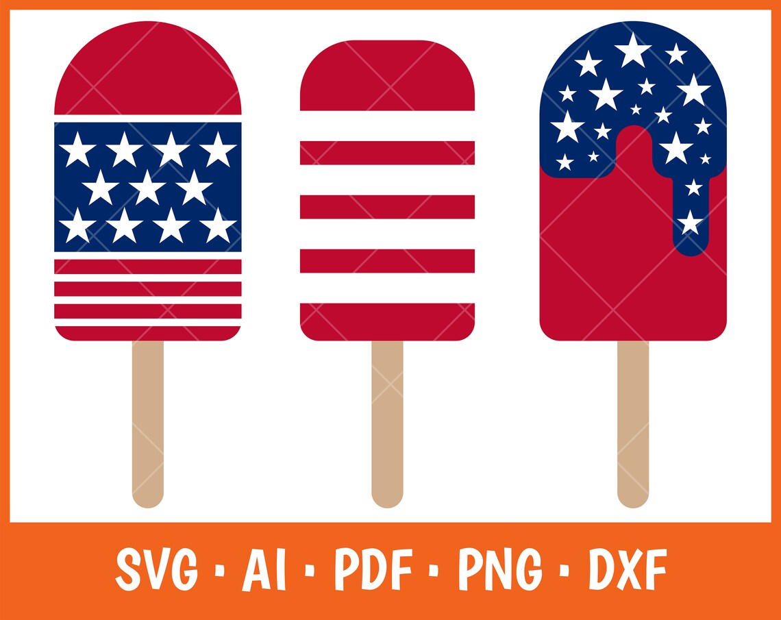 Patriotic 4th of July Popsicle's 4th of July - Etsy