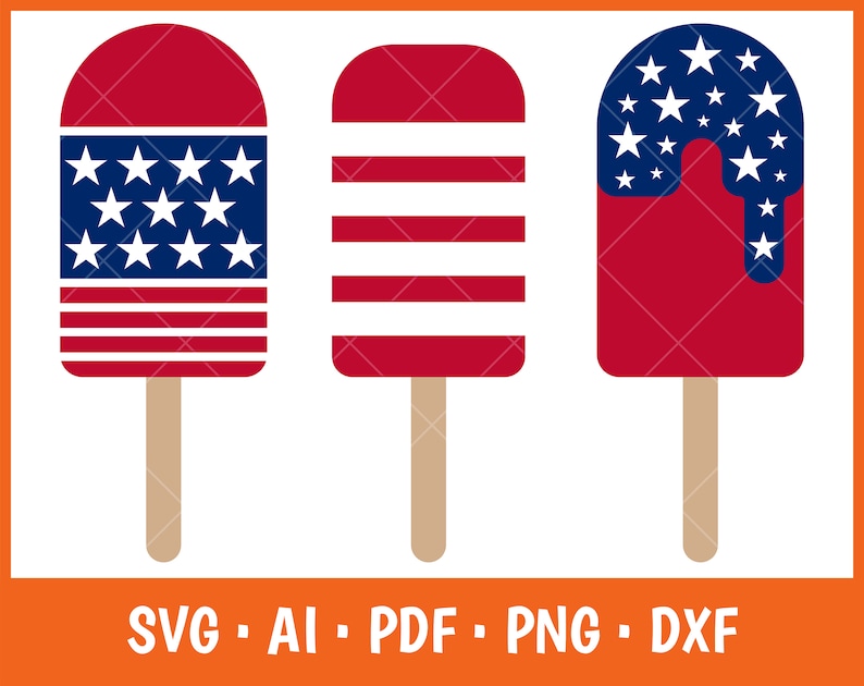 Patriotic 4th of July Popsicle's 4th of July - Etsy