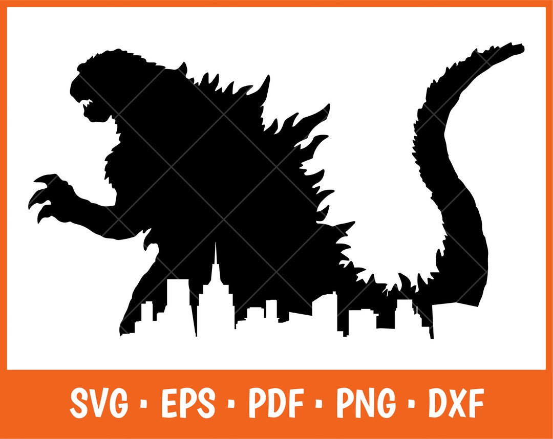 Godzilla SVG File: T-shirt Design, Cricut Silhouette (digital Download ...