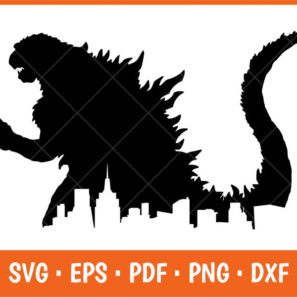 Godzilla Stencil Painting - Etsy