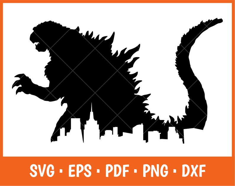 Godzilla SVG File: T-shirt Design, Cricut Silhouette (digital Download ...