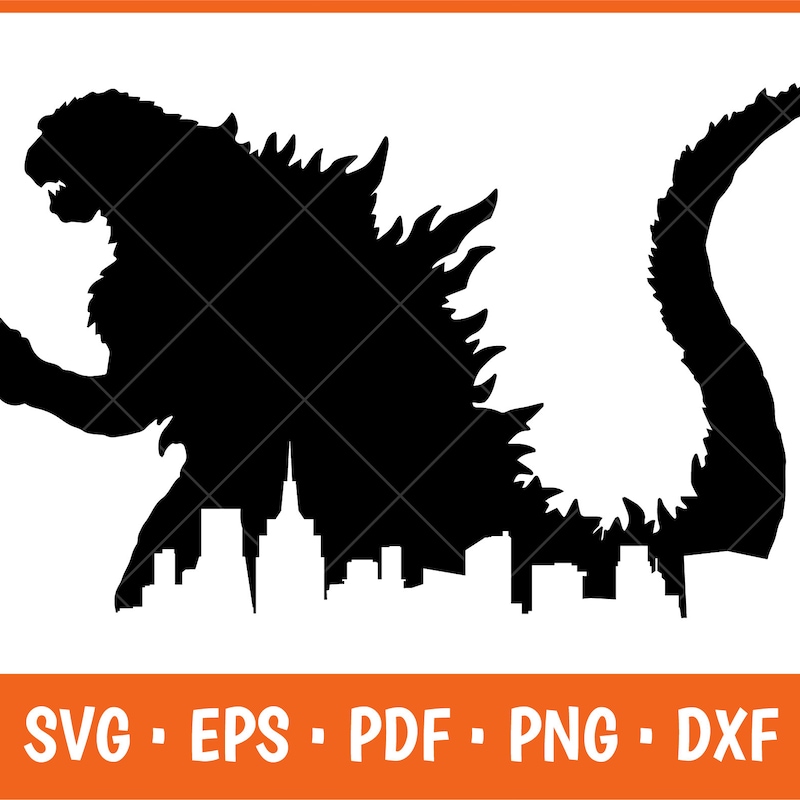 Godzilla Svg - Etsy