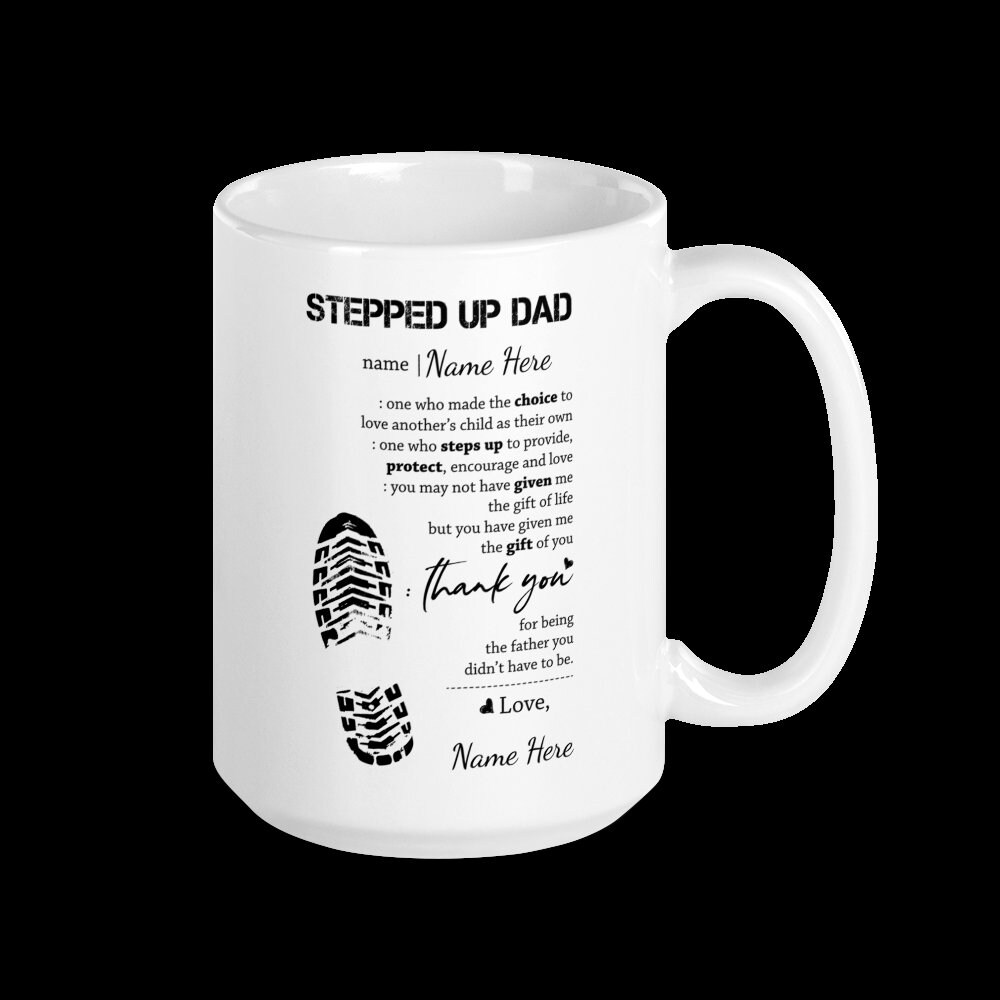 Stepped up Dad Svg File Father's Day Svg, Personalized Svg, Stepdad Svg ...