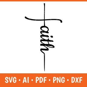 Faith Cross Svg, Religious, Faith, Script, Spiritual, Faith Cross ...