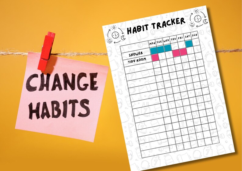 Weekly Habit Tracker Printable | Digital Download PDF Planner ...