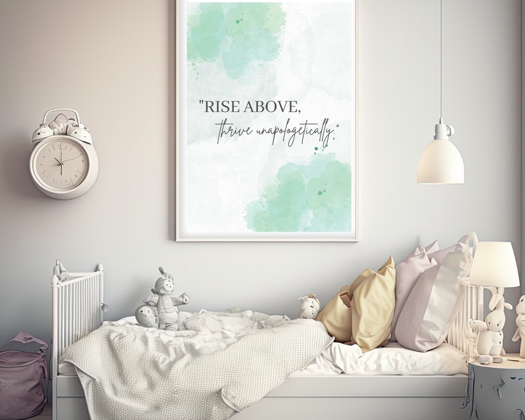 Positive Quotes Wall Art: Thrive Unapologetically, Quote Wall Art ...
