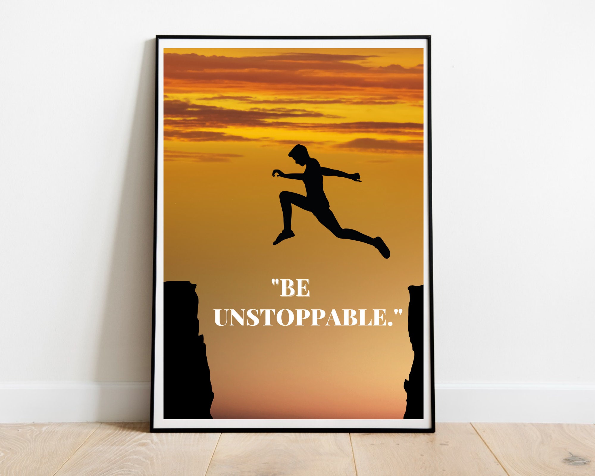 Inspirational Quotes Wall Art: Be Unstoppable Quote Wall Art - Etsy