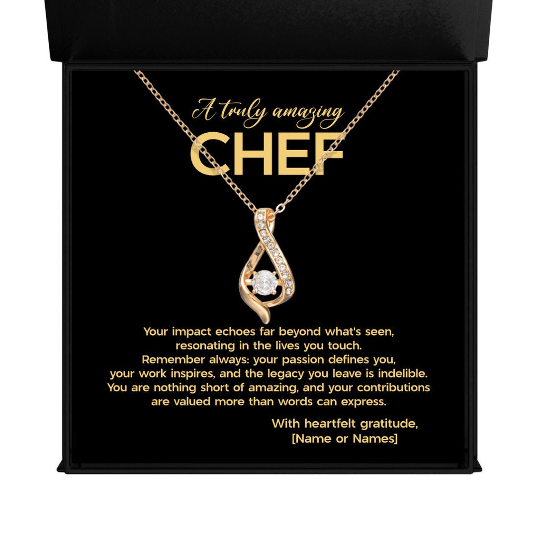 Personalized Chef Necklace for Women Unique Culinary Gift for ...