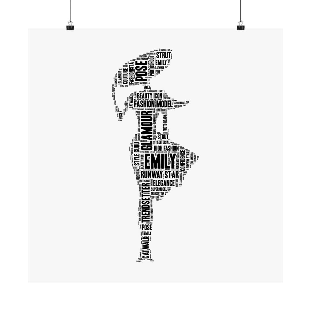 Personalized Fashion Designer Gift Word Art Printable, Glamorous Wall ...