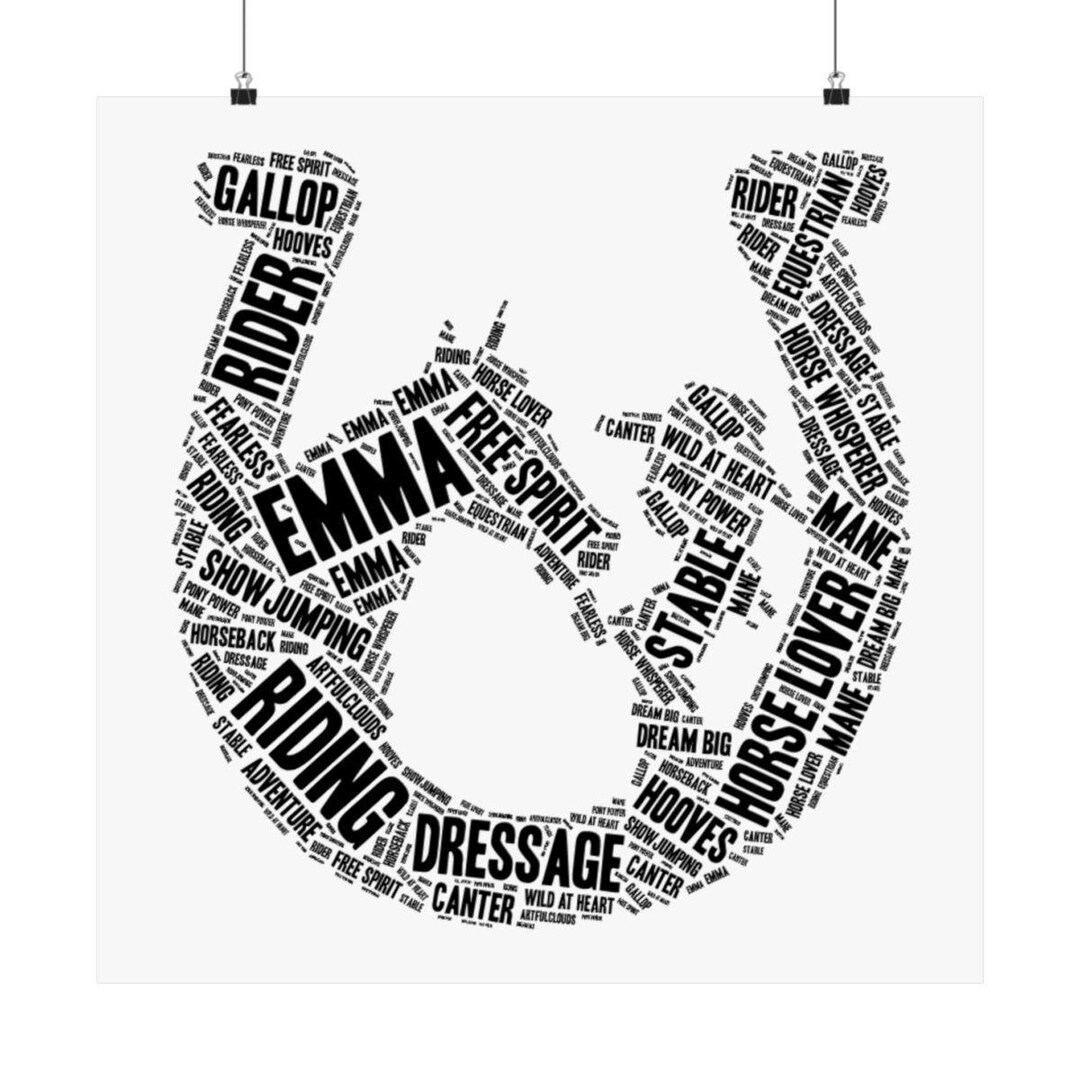 Personalized Horse Gift for Girls - Custom Equestrian Wall Art for ...