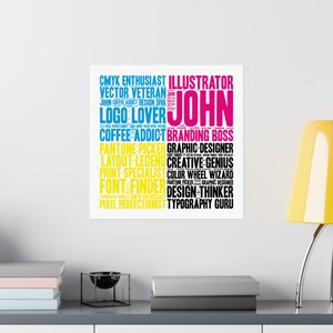Personalised Graphic Designers Word Art Printable Digital Download Gift ...