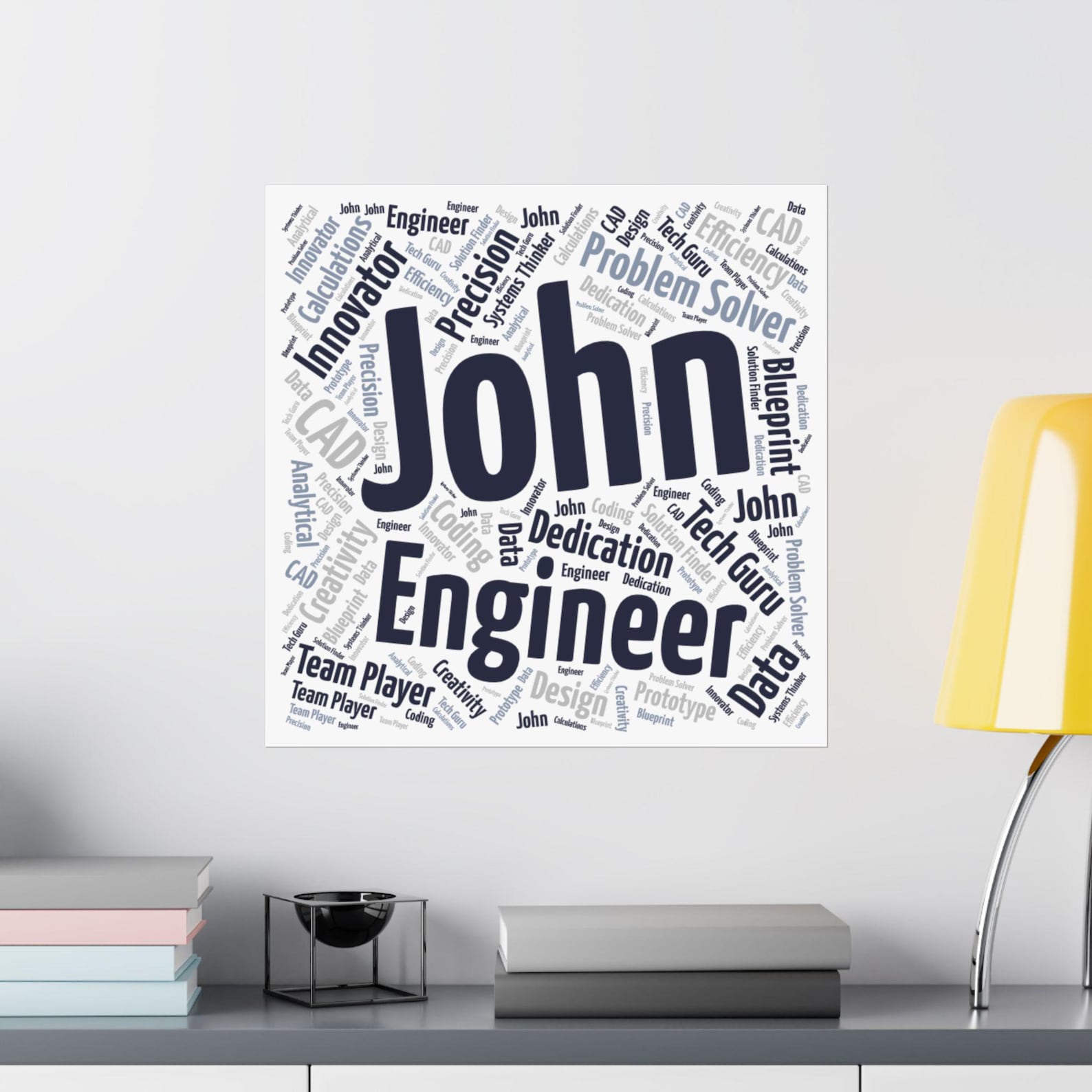 Personalized Engineer Print Word Art - Perfect Gift for Engineers ...