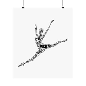 Personalized Dancer Ballet Word Art Print - Custom Gift for Ballet ...