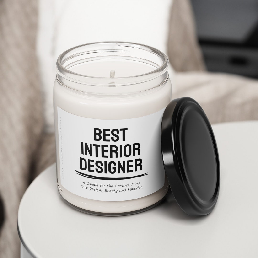 Personalized Interior Designer Gift Candle, Scented Soy Candle, 9oz ...