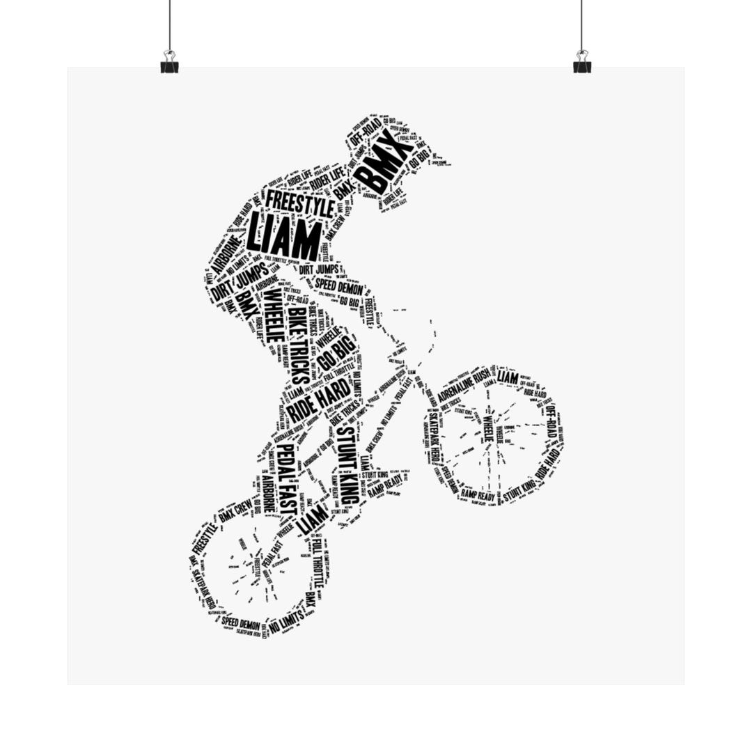 Personalized BMX Word Art Print - Custom BMX Gift for Boys, Men, Him ...