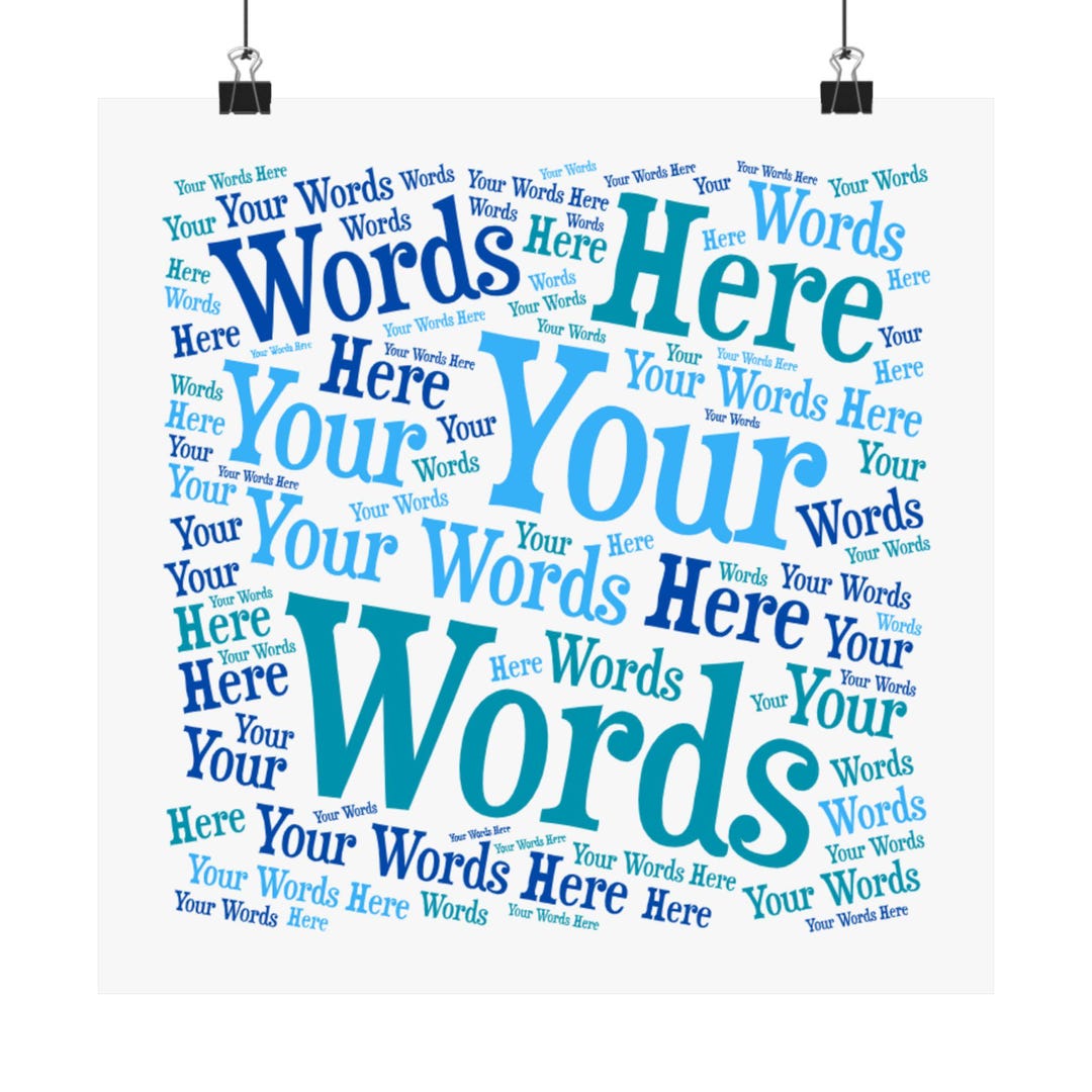 Custom Personalized Word Art - Wall Art Gift - Ideal for Christmas ...