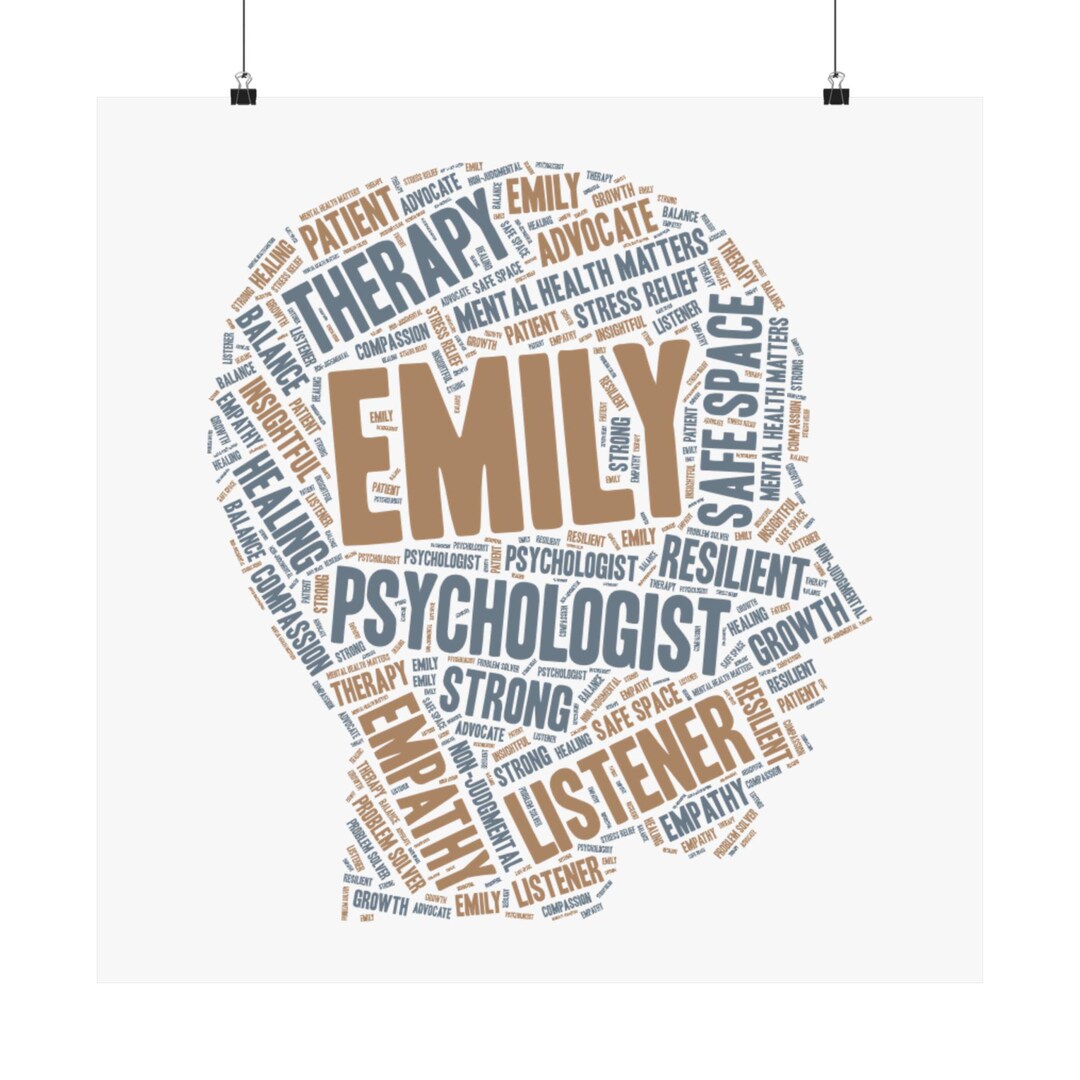 Personalized Psychologist Gift - Custom Word Art Wall Decor for School ...
