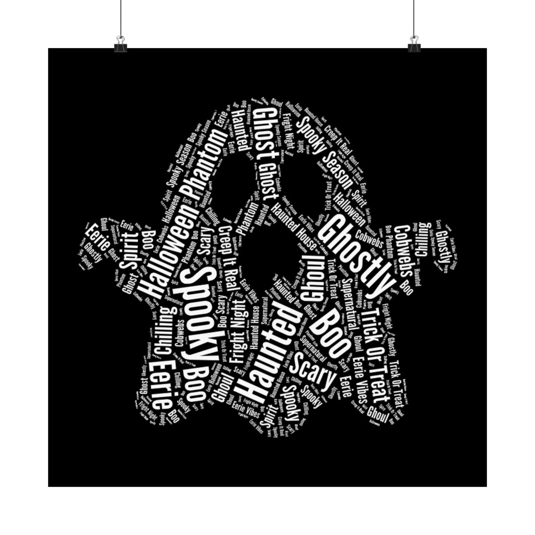 Personalized Ghost Word Art Print Custom Halloween Gift Wall Decor for ...