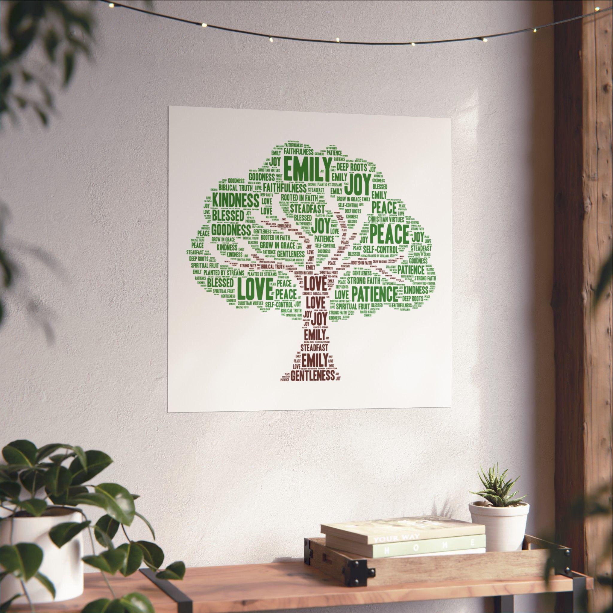 Personalized Tree Firmly Planted Word Art Print - Custom Christian Gift ...