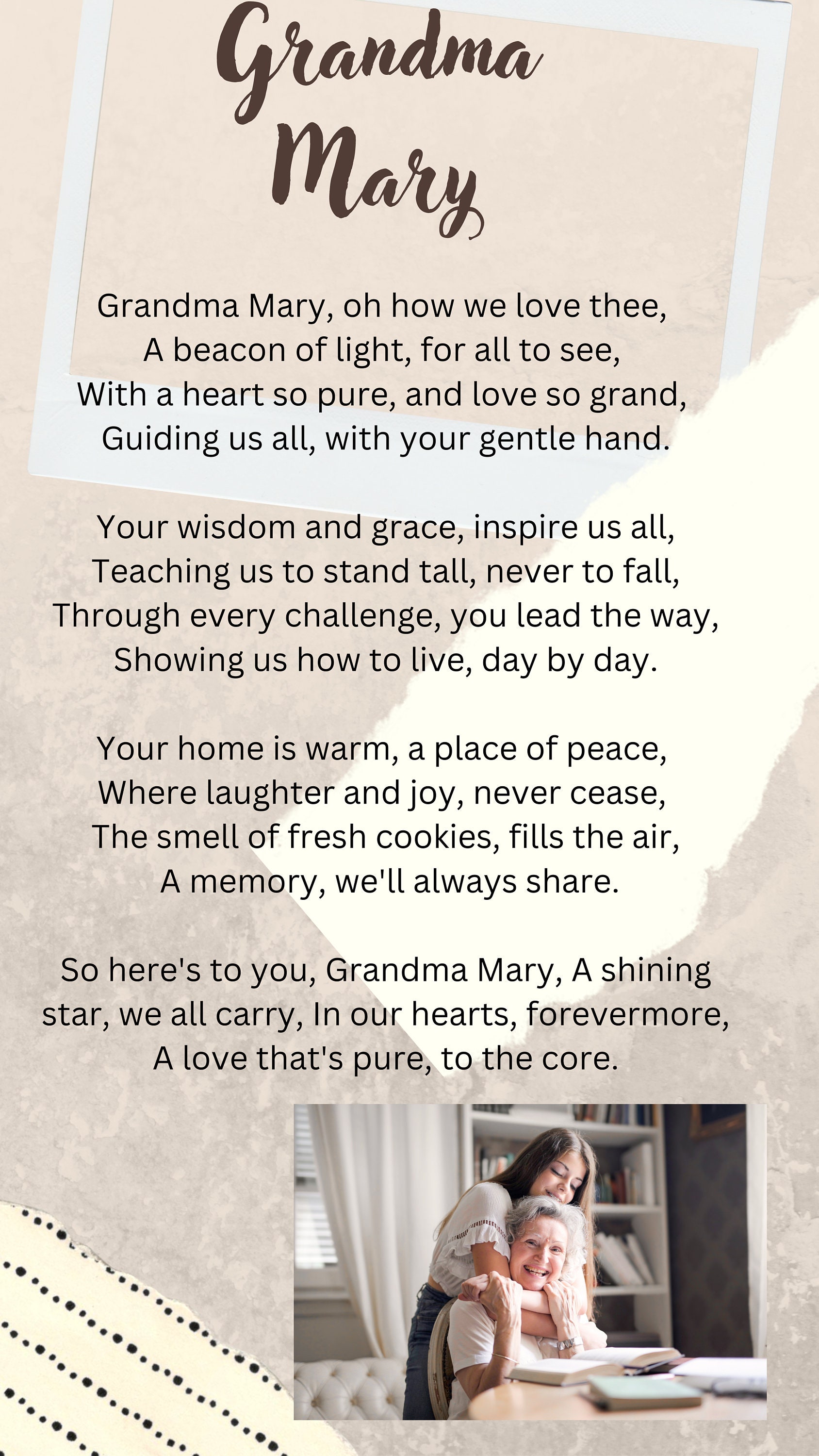 Personalized Poem - Poetry for Grandparents, Mothers Day, Fathers Day ...