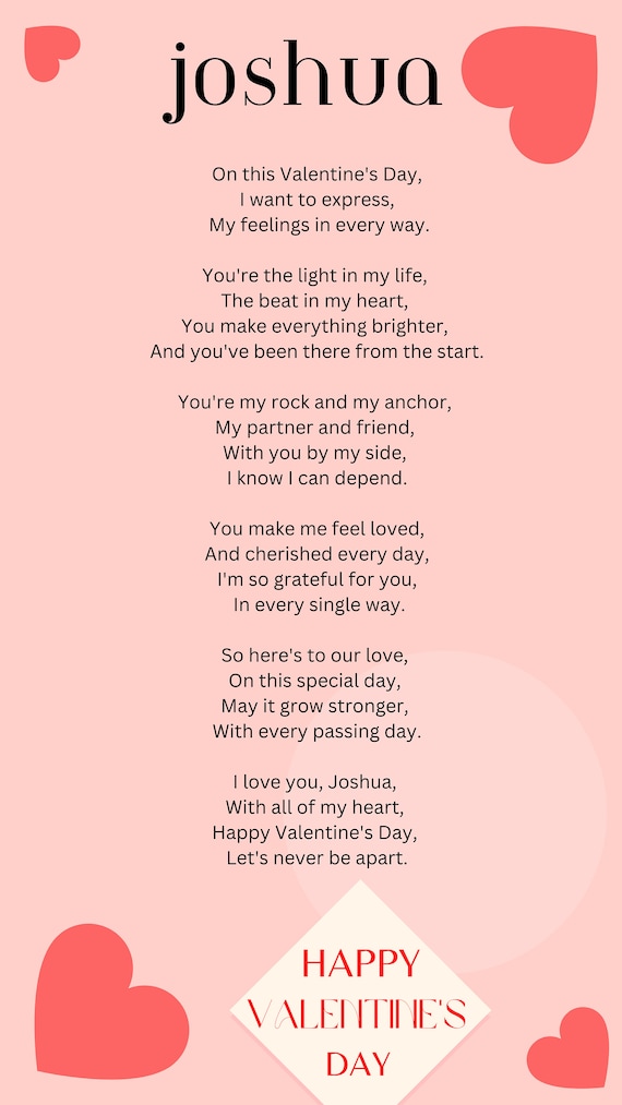 Happy Valentines Day Poems For Him