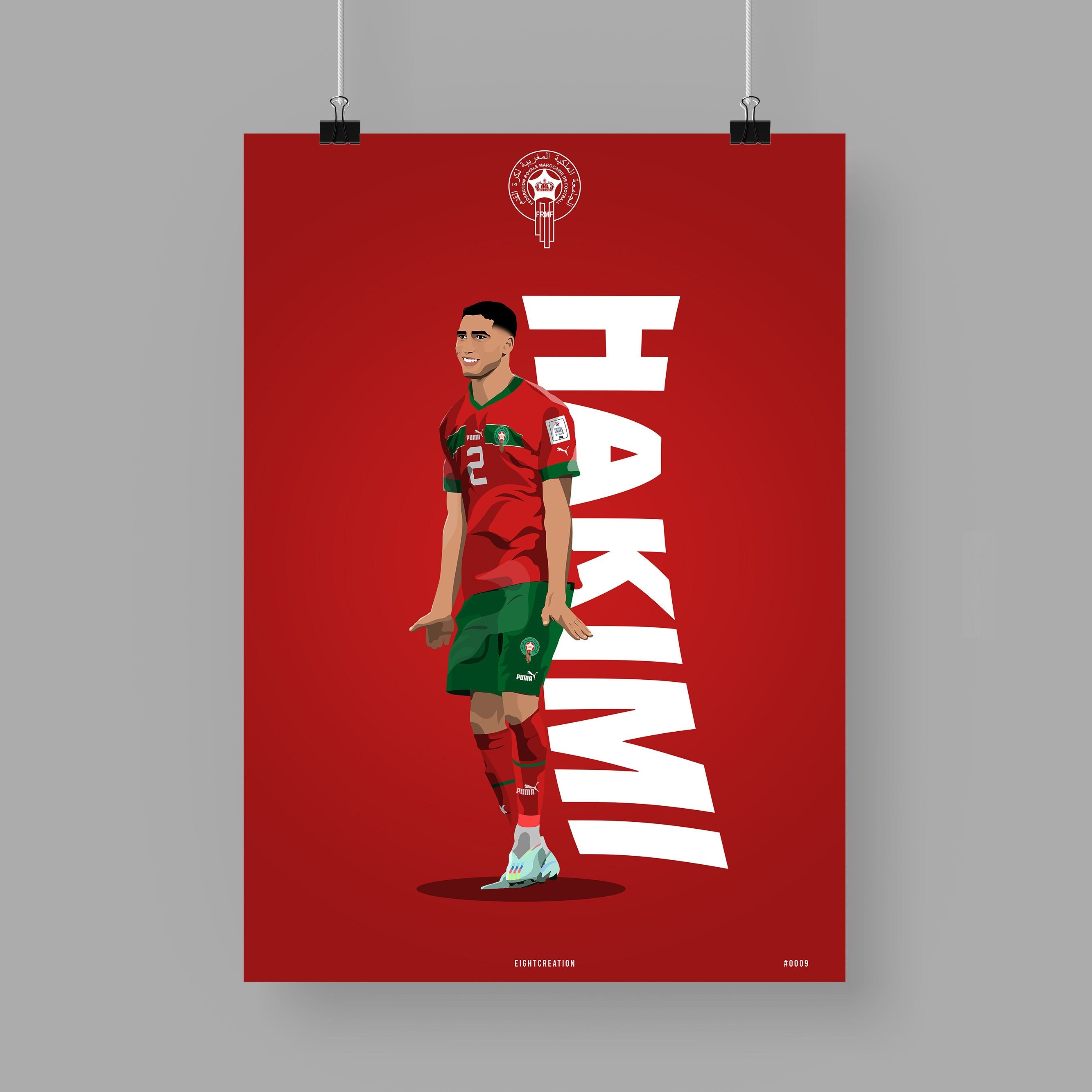 A.hakimi Morocco Poster Decoration Art Poster Football - Etsy