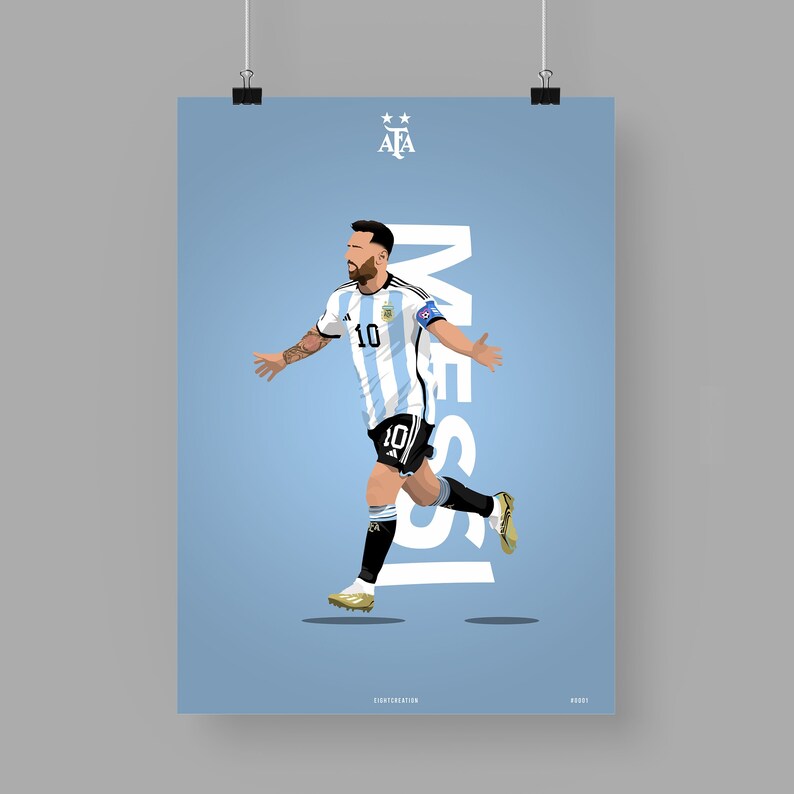 L.messi World Cup 2022 Poster Decoration Art Poster Football Argentina ...