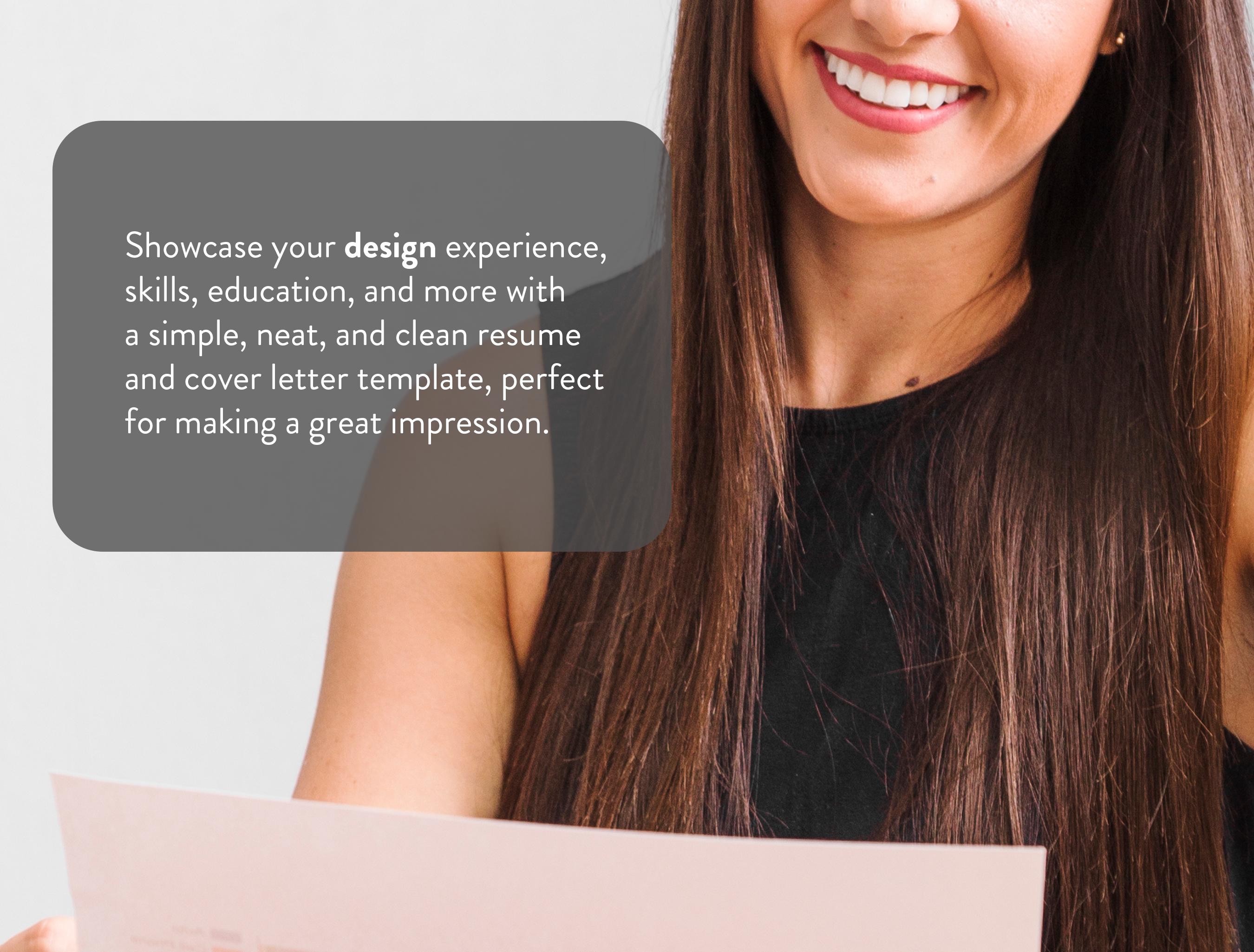 Editable Resume & Cover Letter Template for Designers Professional ...