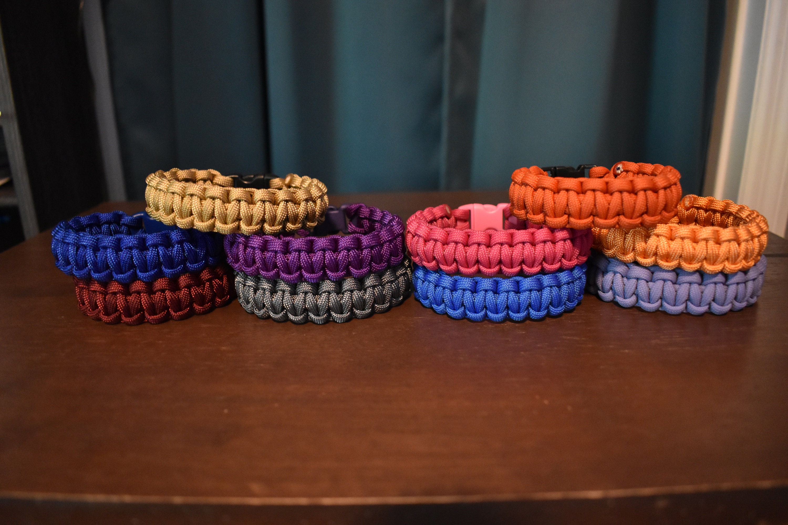 Single Color Cobra Braid Paracord Bracelets - Etsy