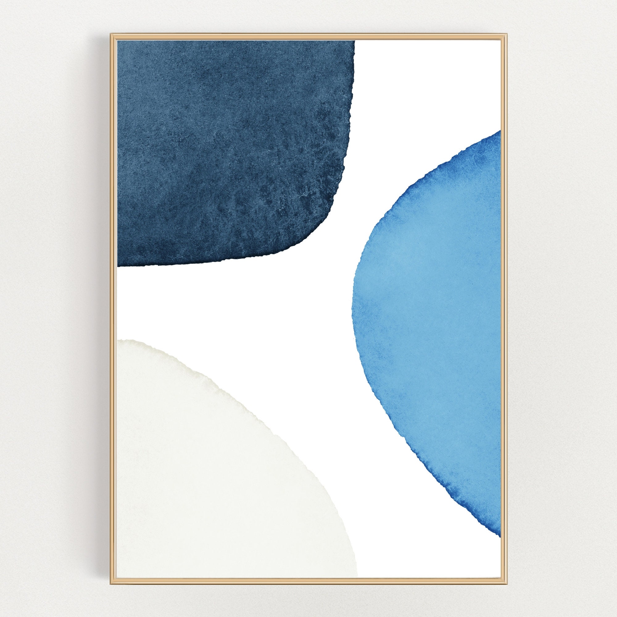 2 Piece Wall Art, Blue Watercolor Print, Light Blue Wall Art, Abstract ...