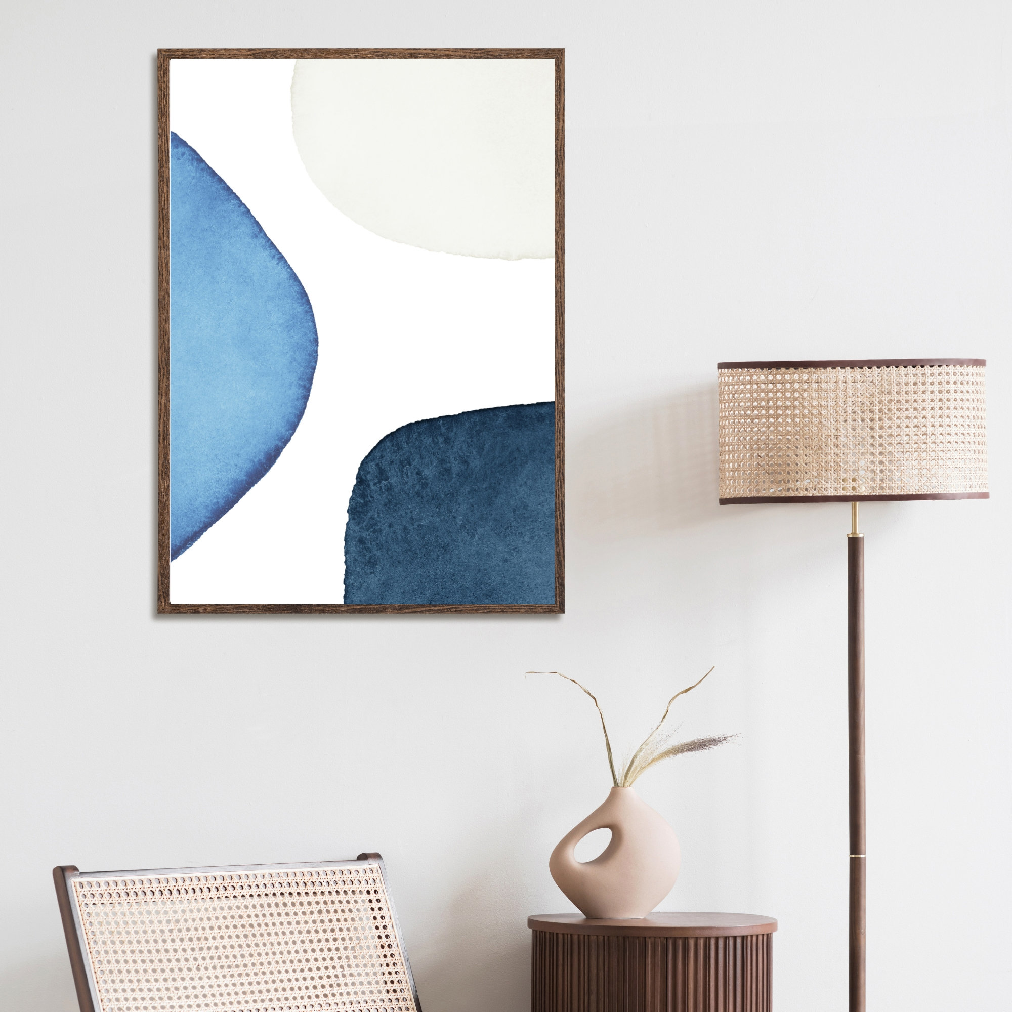 2 Piece Wall Art, Blue Watercolor Print, Light Blue Wall Art, Abstract ...