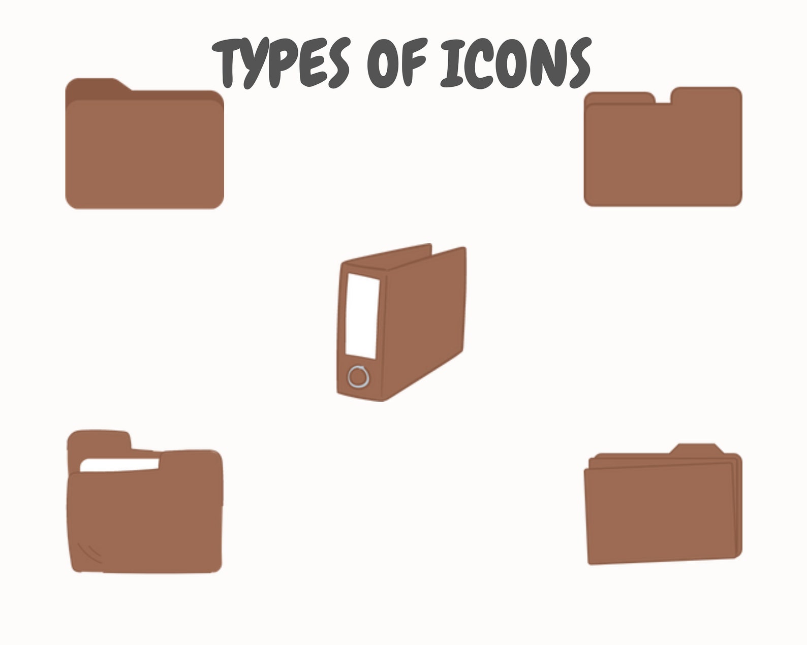 Brown Desktop Folder Icon for Mac and Windows, Mac Desktop Folder Icon ...