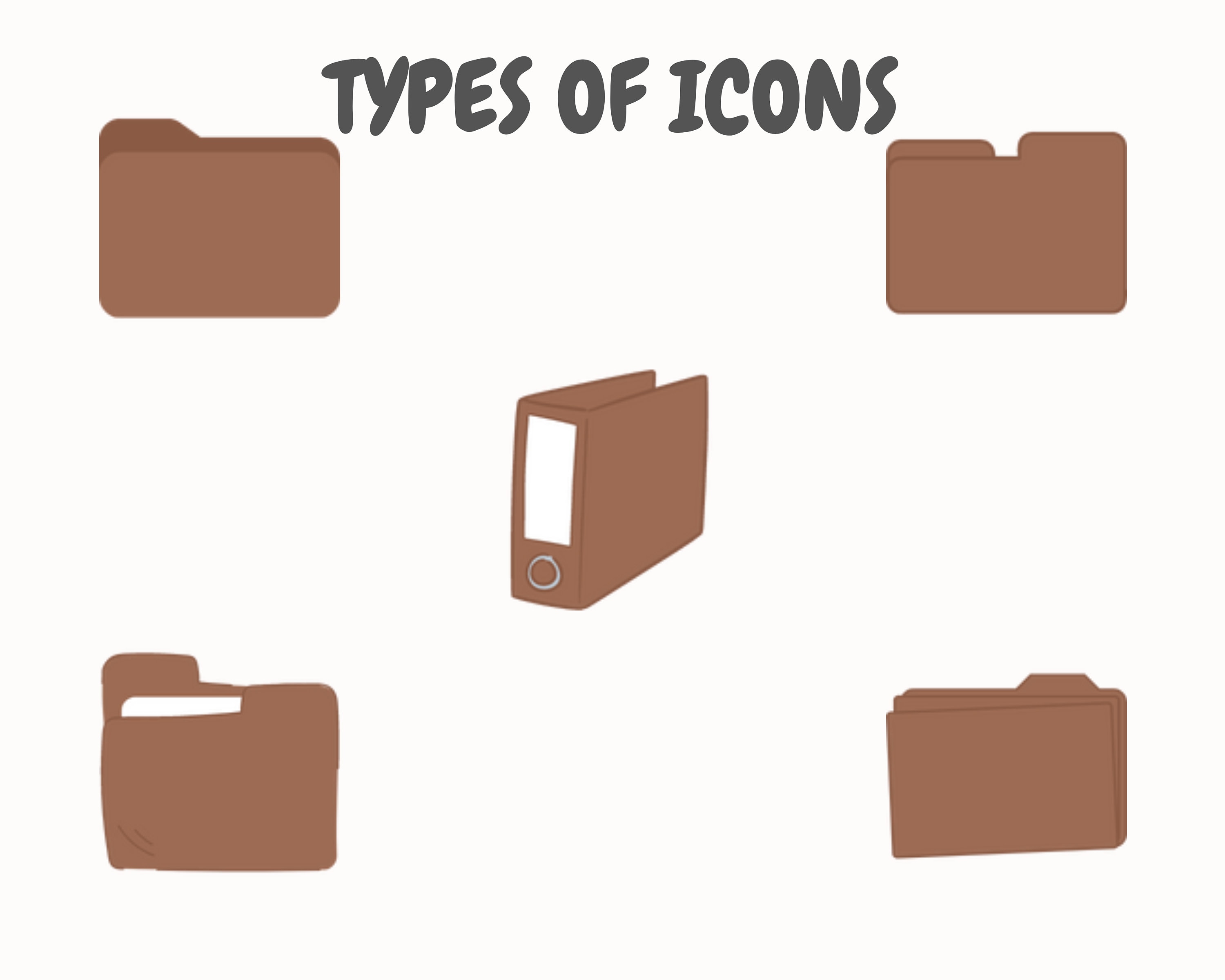 Brown Desktop Folder Icon for Mac and Windows, Mac Desktop Folder Icon ...